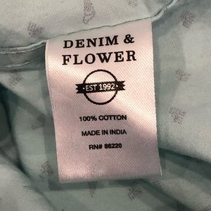Denim & Flower | Shirts | Denim Flower Casual Button Down | Poshmark